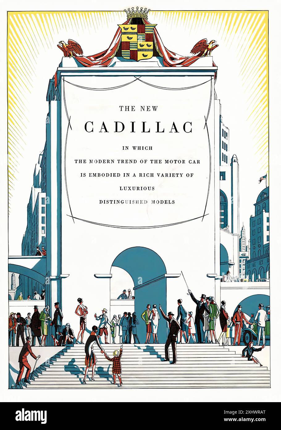 CLELAND Thomas Maitland The New Cadillac 1928 - Vintage illustrated ...
