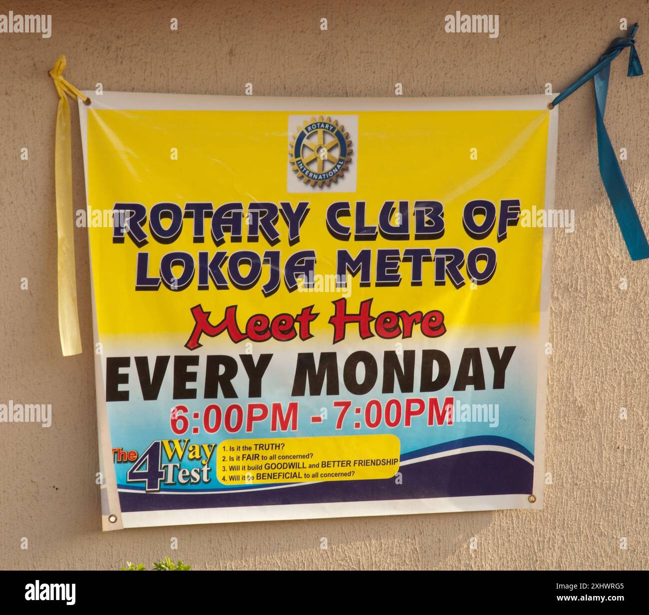 Rotary club sign, Lokoja, Kogi State, Nigeria, Africa. Rotary Clubs ...