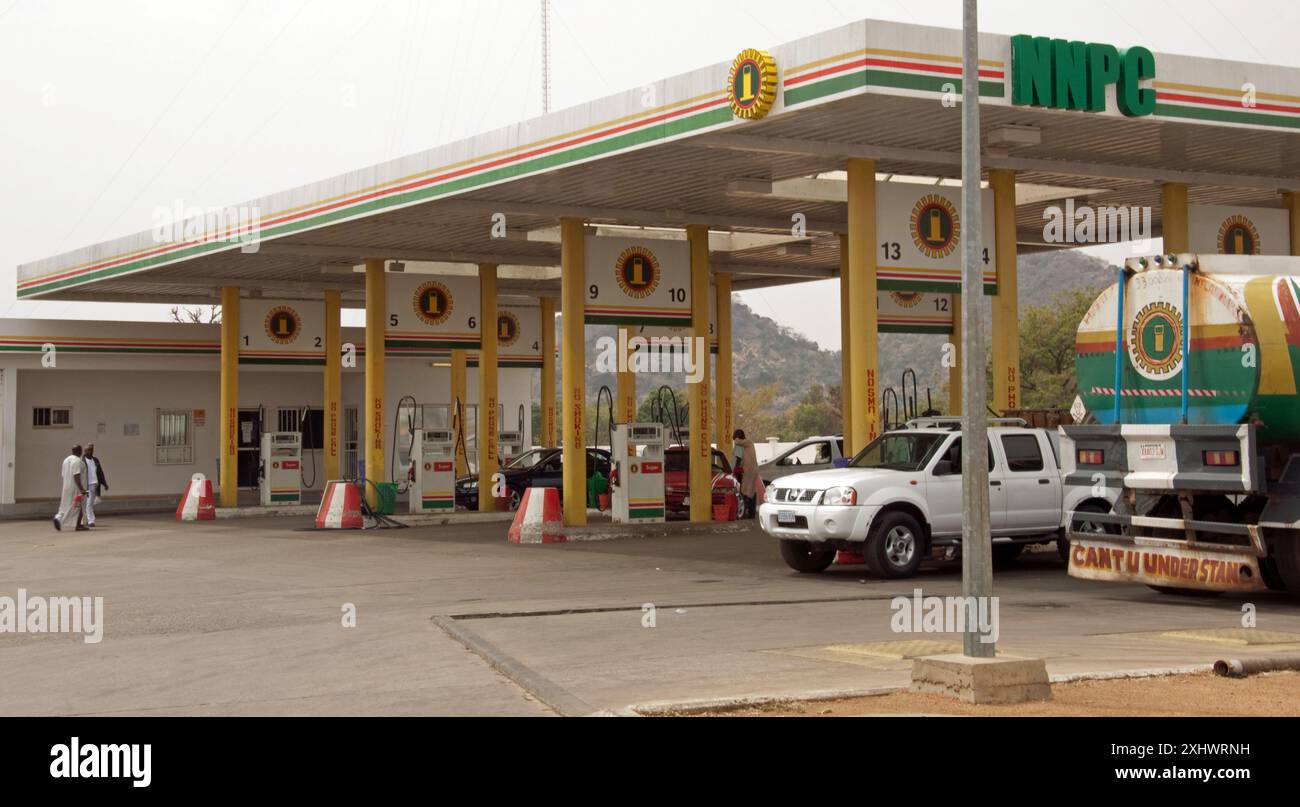 Nigerian National Petroleum Corporation (NNPC) Petrol Station, Bauchi State, Nigeria, Africa ...