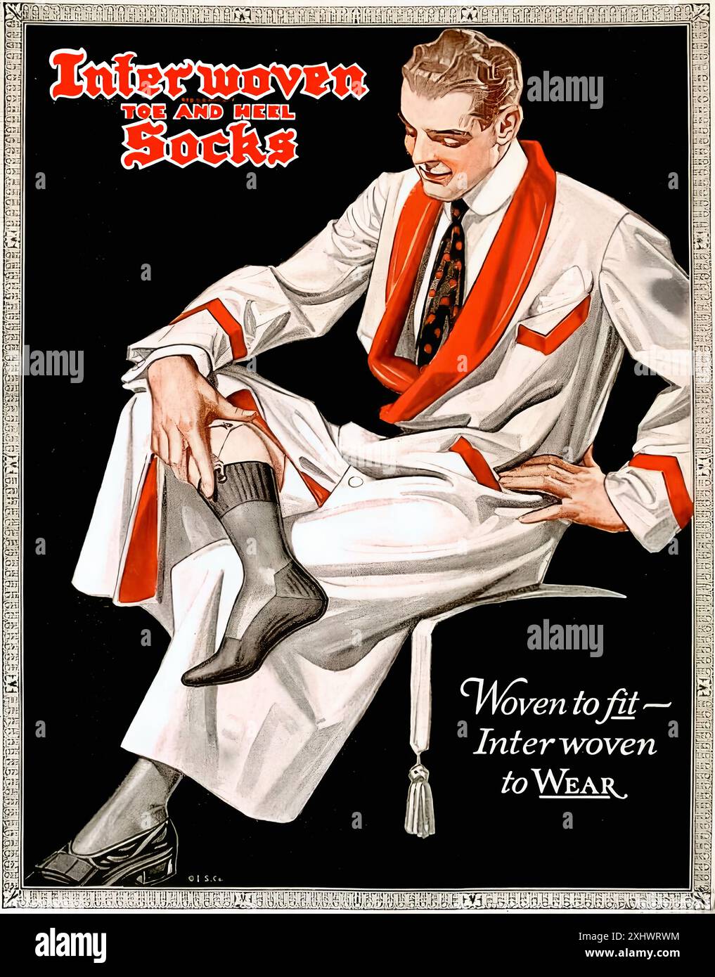 LEYENDECKER J - C - Interwoven Socks, Saturday Evening Post, July 1921 ...