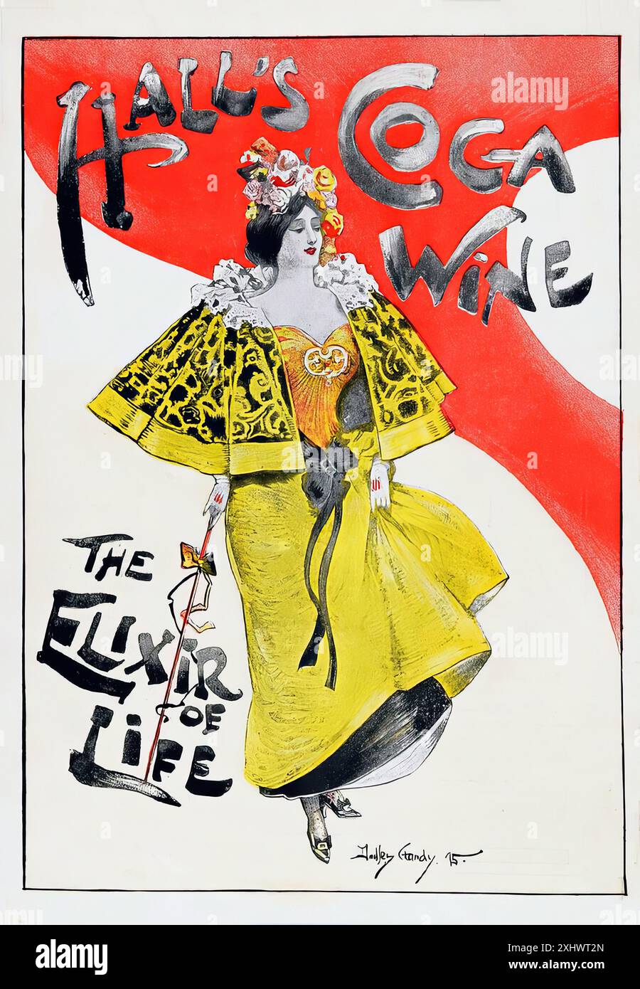 HARDY Dudley - Hall's Coca Wine, The Elixir of Life, 1895 - Vintage ...