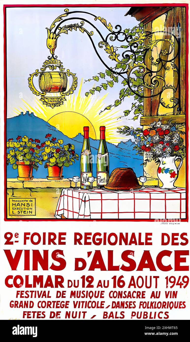 HANSI (Jean Jacques WALTZ) & Léon STEIN. 2e Foire Régionale des Vins d ...