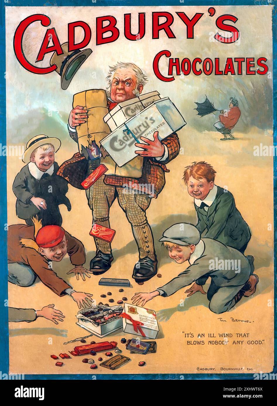 BROWNE Tom Ad for Cadbury's Chocolates - Vintage illustrated print ...