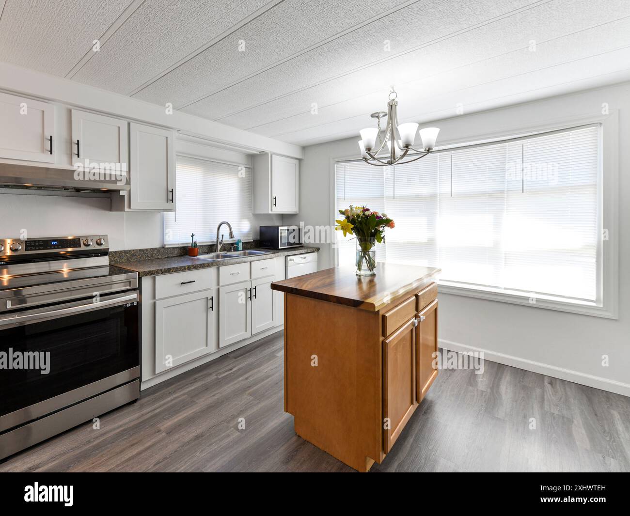 Modern residential kitchen interior Stock Photo - Alamy