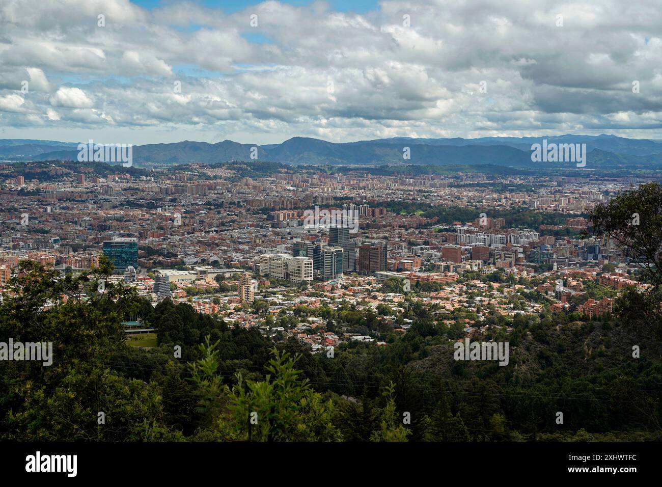 bogota aerial view from monserrate Colombia Stock Photo - Alamy