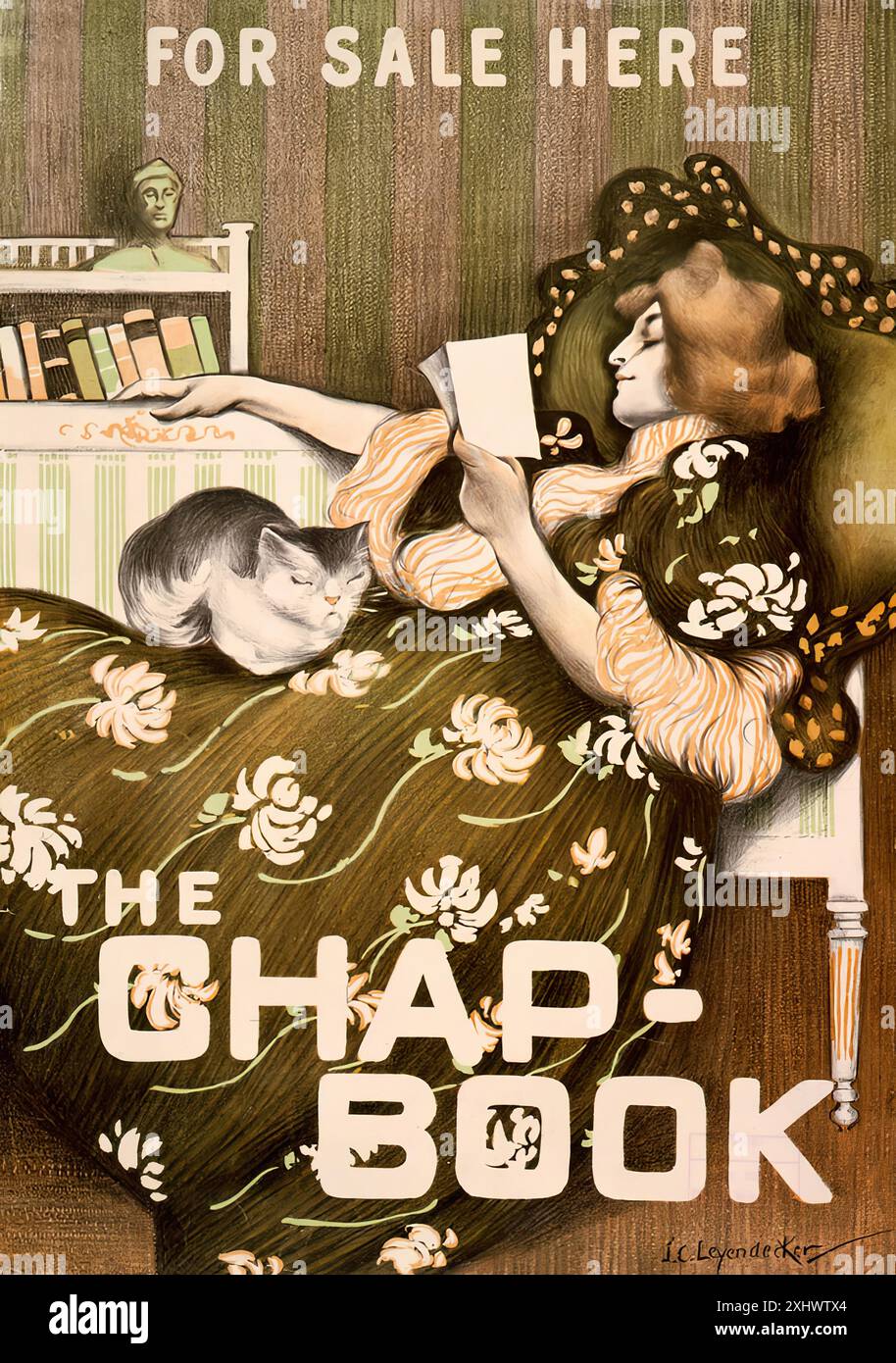 LEYENDECKER J C - The Chap-Book, 1890 - Vintage illustrated print Stock ...
