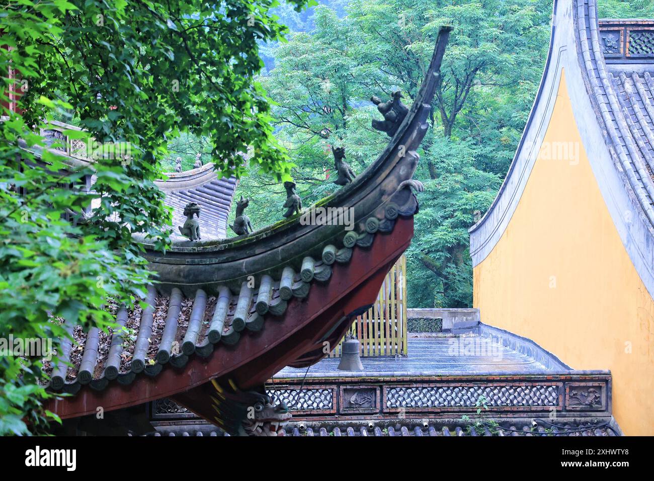 Buddhism temple, Ancient buildings, Wooden palace Stock Photo - Alamy