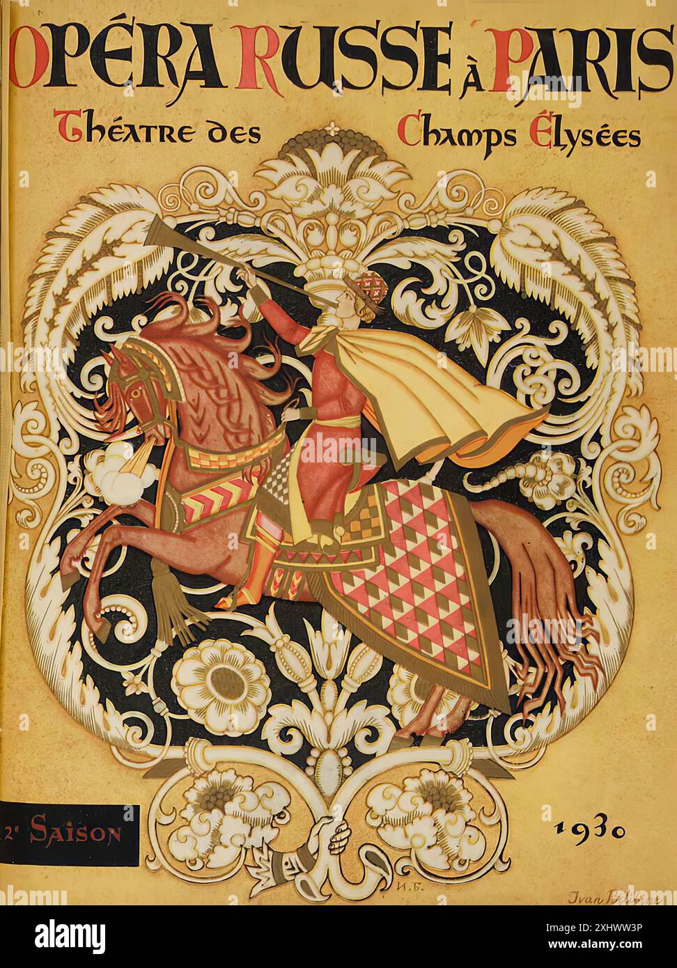 BILIBIN Ivan [Ива́н Я́ковлевич Били́бин] (1876-1942) Opéra Russe à Paris 1930 - Vintage ...