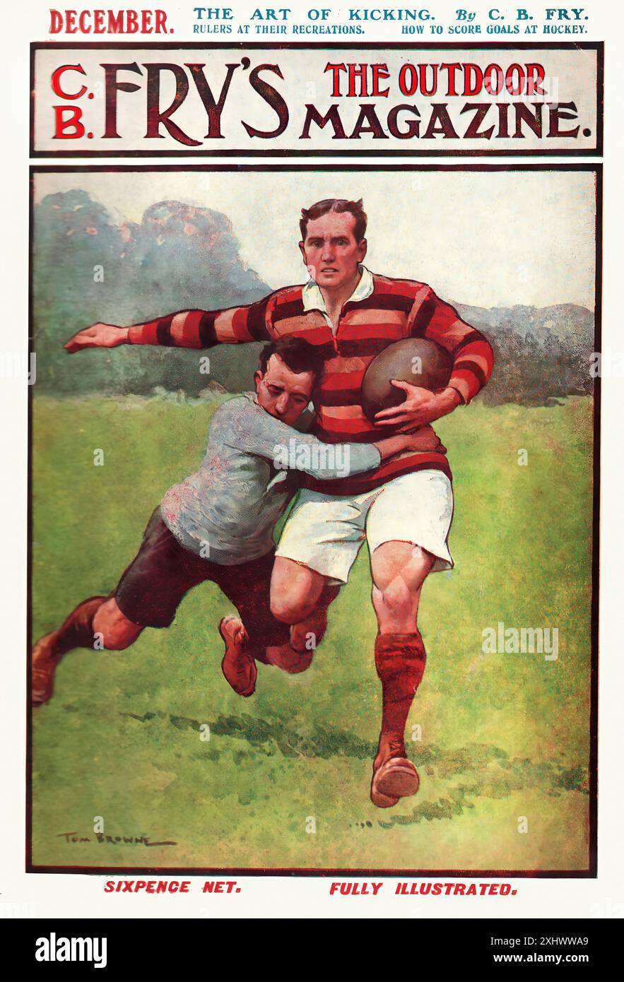 BROWNE Tom C B Fry's The Outdoor Magazine c 1900s - Vintage illustrated ...