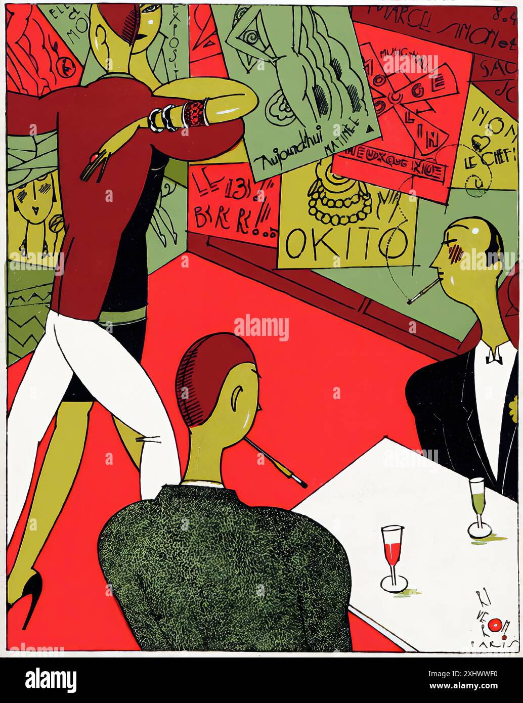 RIVERÓN Buen Humor magazine 1926 - Vintage illustrated print Stock ...