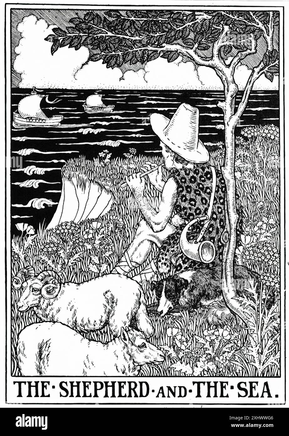 BILLINGHURST Percy J The Shepherd and the Sea A Hundred Fables of La ...