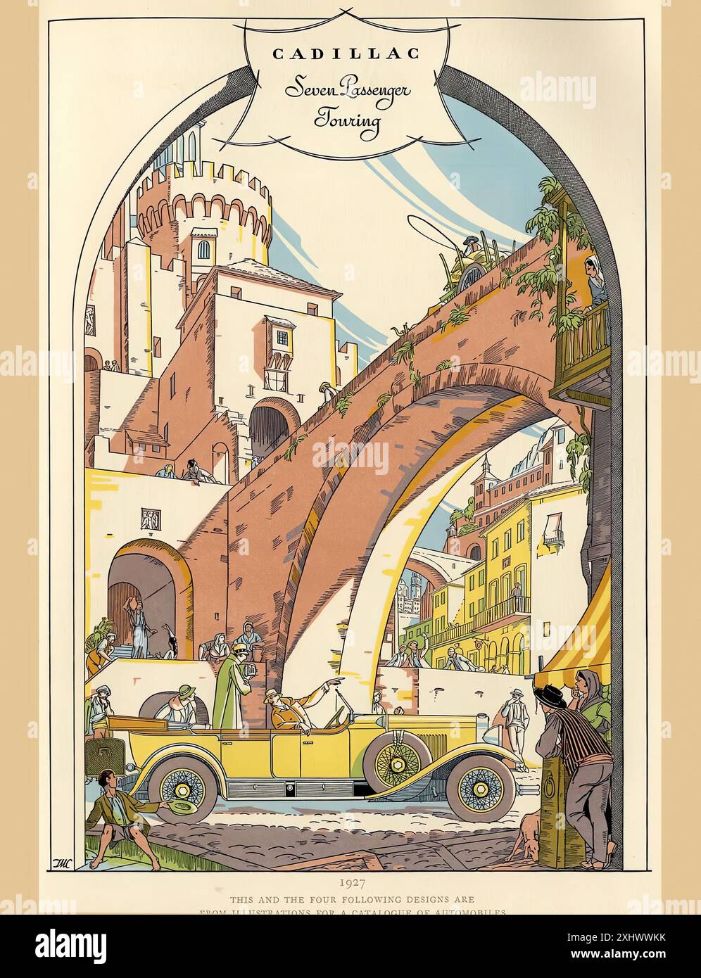 CLELAND Thomas Cadillac Seven Passenger Touring Car 1927 - Vintage ...