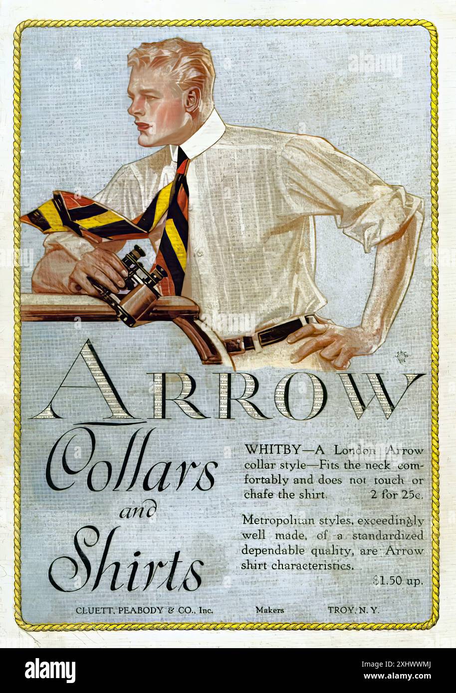 LEYENDECKER J - C - (Joseph Christian, 1874-1951). Ad for Arrow Collars ...