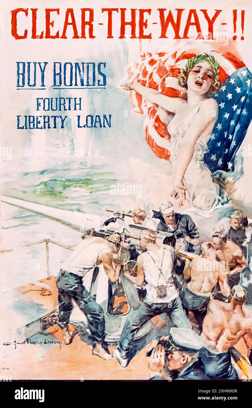 CHRISTY Howard Chandler (1872-1952) - Clear the Way!! Buy Bonds c 1918 ...