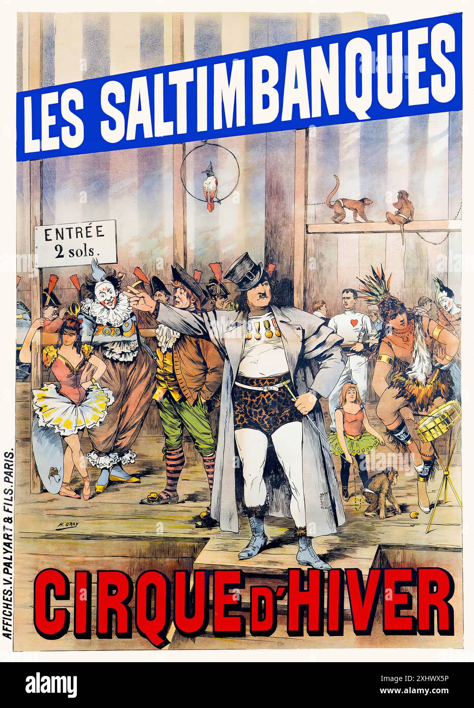 GRAY Henri (Henri Boulanger) - Les Saltimbanques, 1892. - French Belle ...