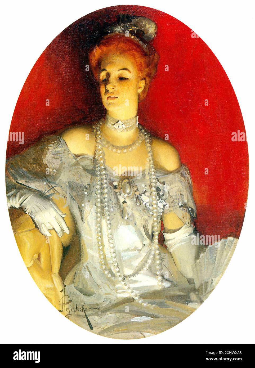 LEYENDECKER J - C - Victorian Lady at the Opera, 1905. - Vintage ...