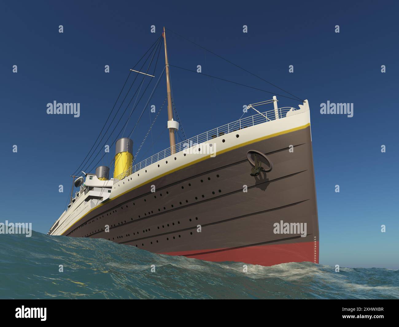 Historic passenger ship RMS Titanic on the high seas Stock Photo - Alamy