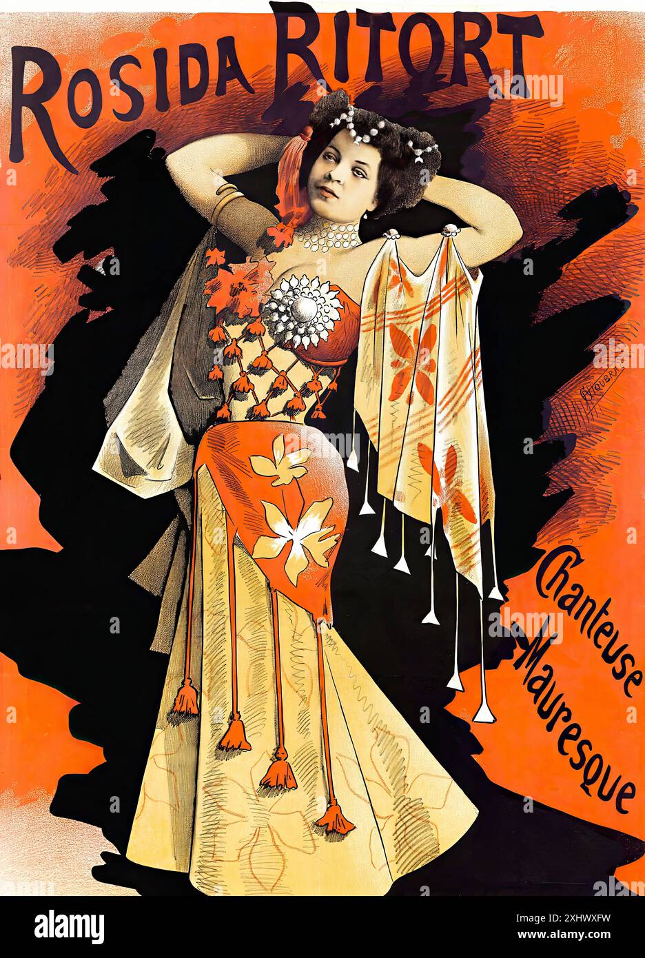 CHOUBRAC Alfred Rosida Ritort Chanteuse Mauresque c 1890s - French ...