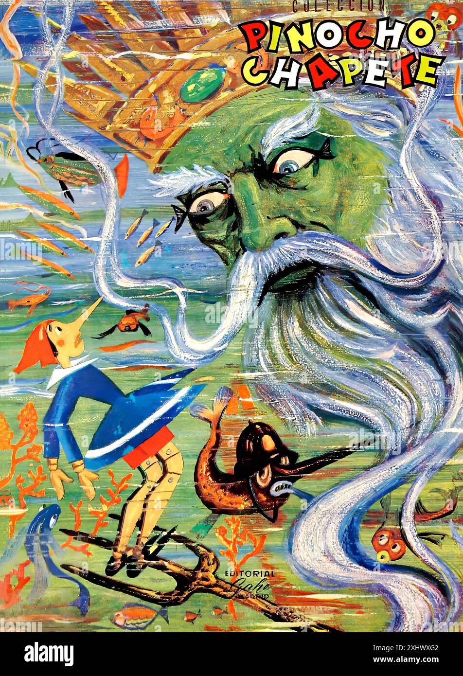 BARTOLOZZI Salvador Pinocho Chapete - Vintage illustrated print Stock ...