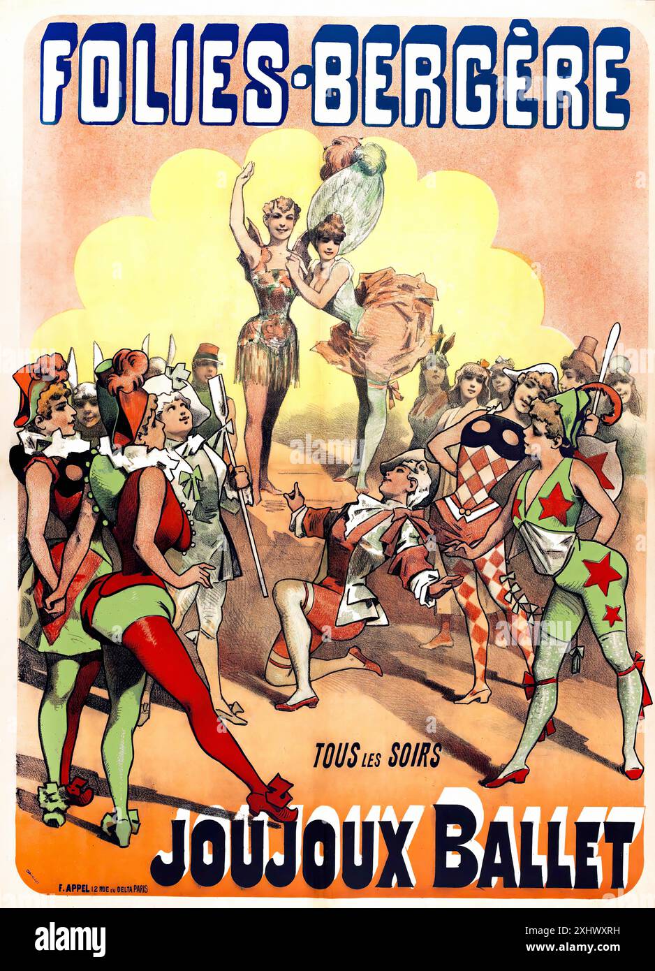CHOUBRAC Alfred Folies-Bergere Tous Les Soirs Joujoux Ballet (1880-1900 ...