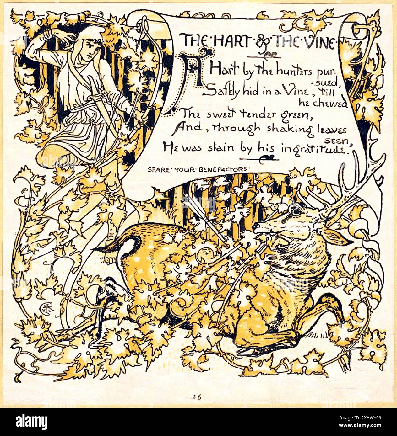 CRANE Walter The Hart & the Vine The Baby's Own Aesop 1887 - Vintage ...