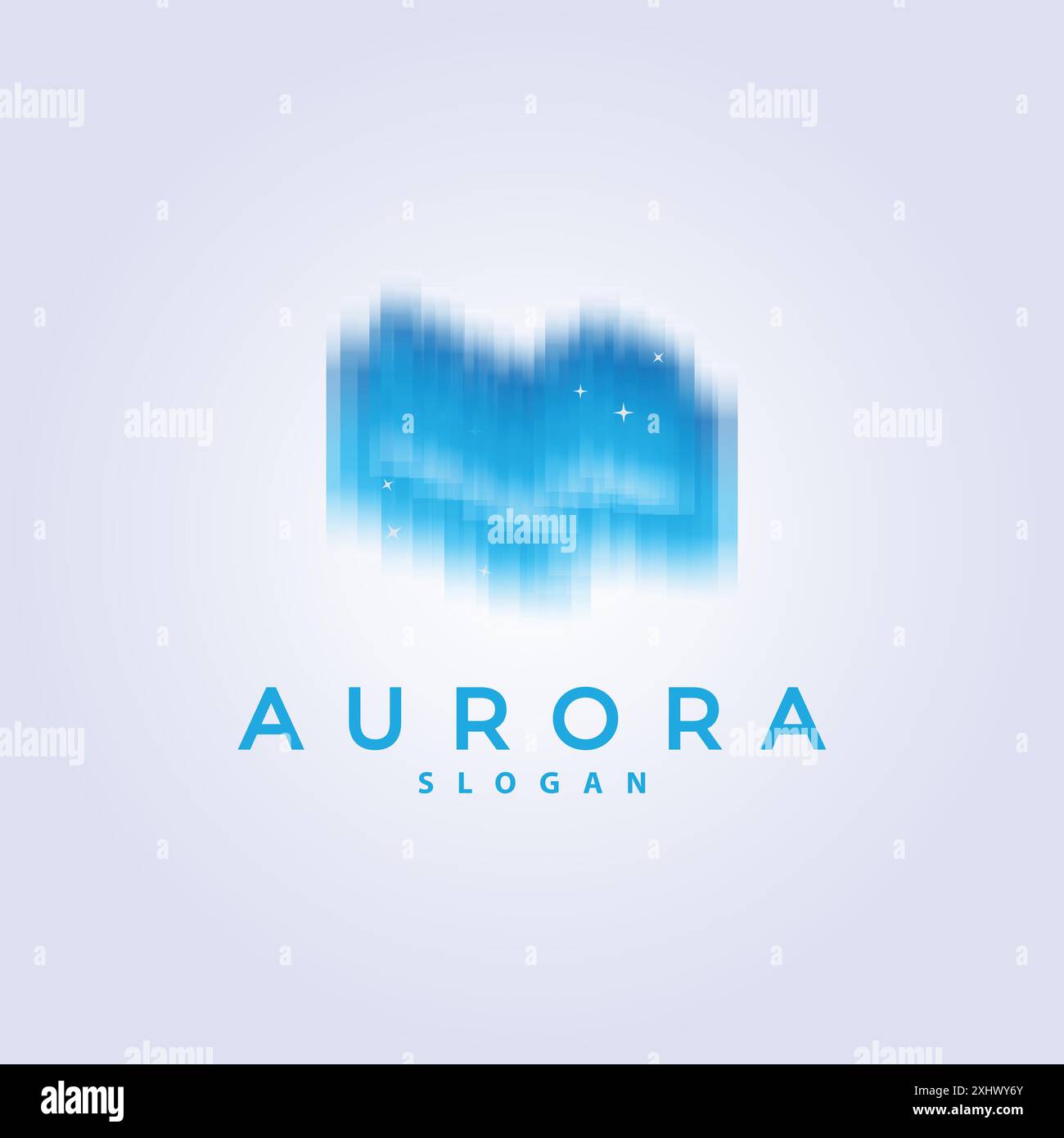 Aurora Light Wave Sky View Logo, Simple Abstract Templet Illustration ...