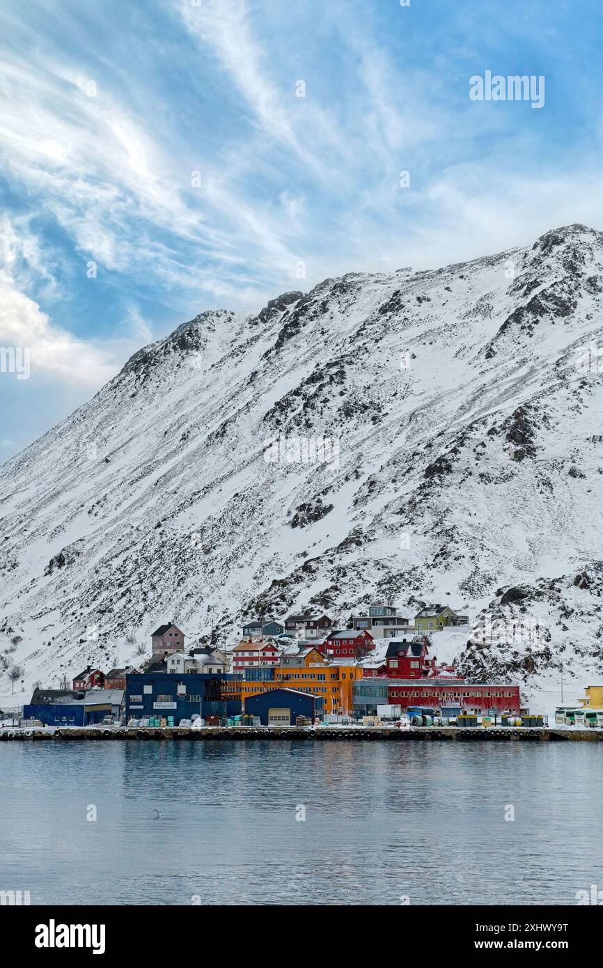 The city port of Honningsvag in arctic Norway Stock Photo - Alamy