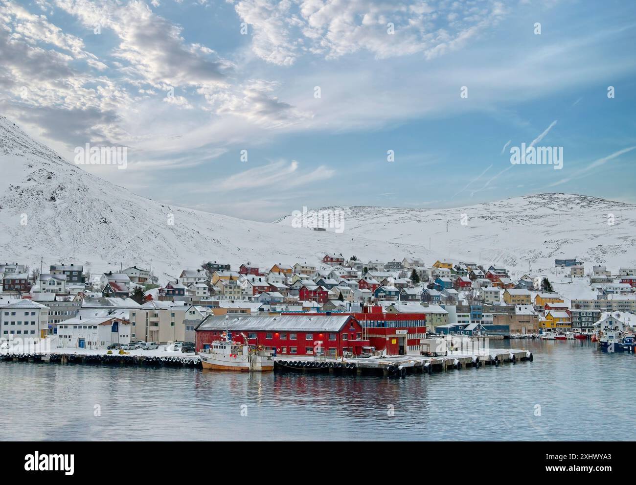 The city port of Honningsvag in arctic Norway Stock Photo - Alamy