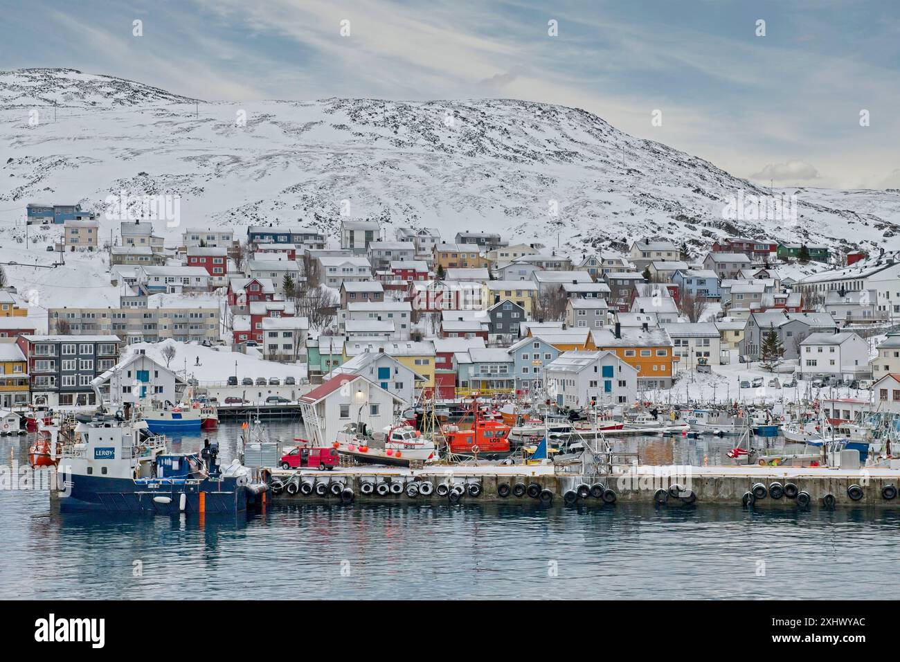 The city port of Honningsvag in arctic Norway Stock Photo - Alamy
