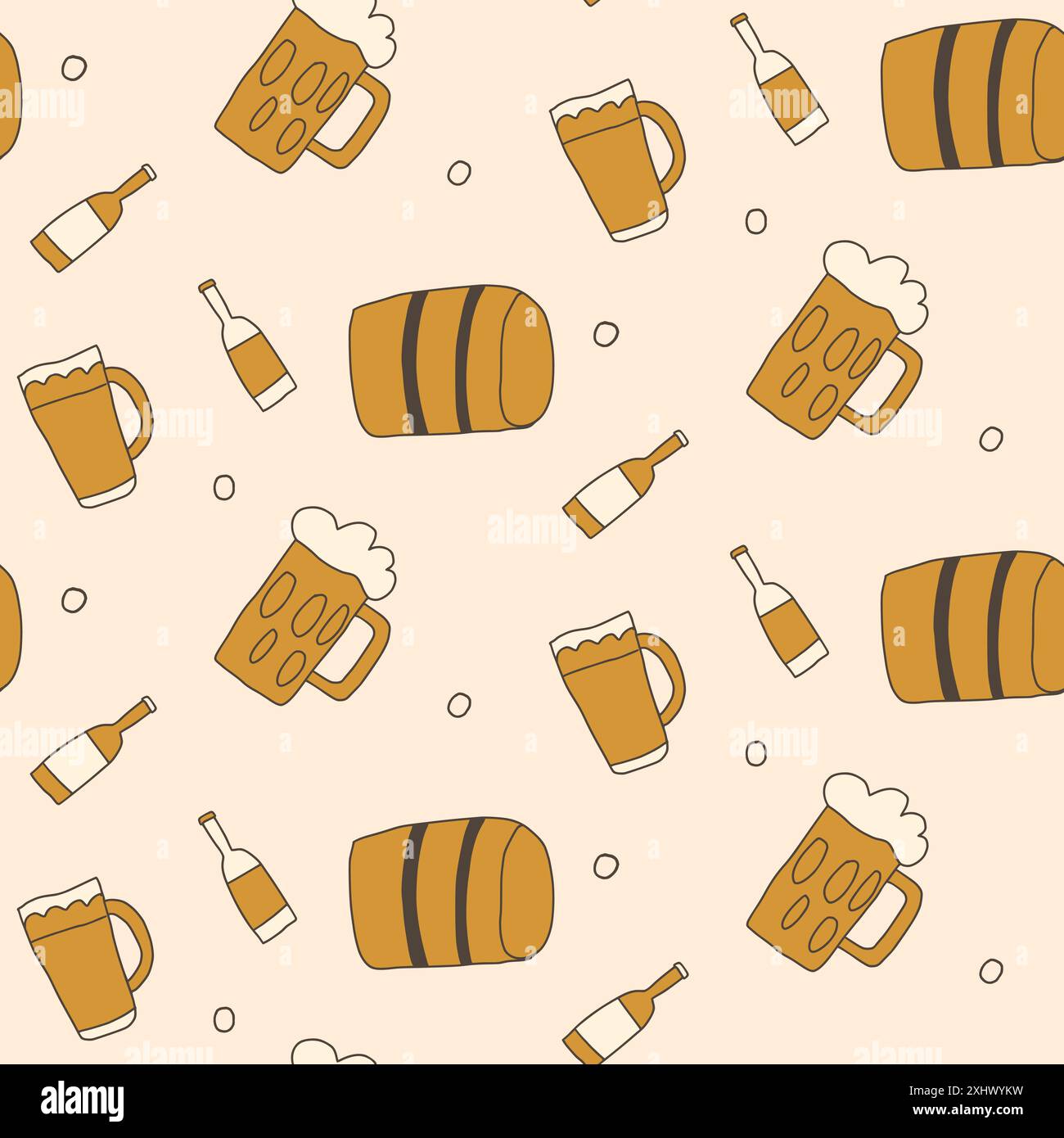 Beer seamless pattern. endless background. repeat cover. loop ornament ...