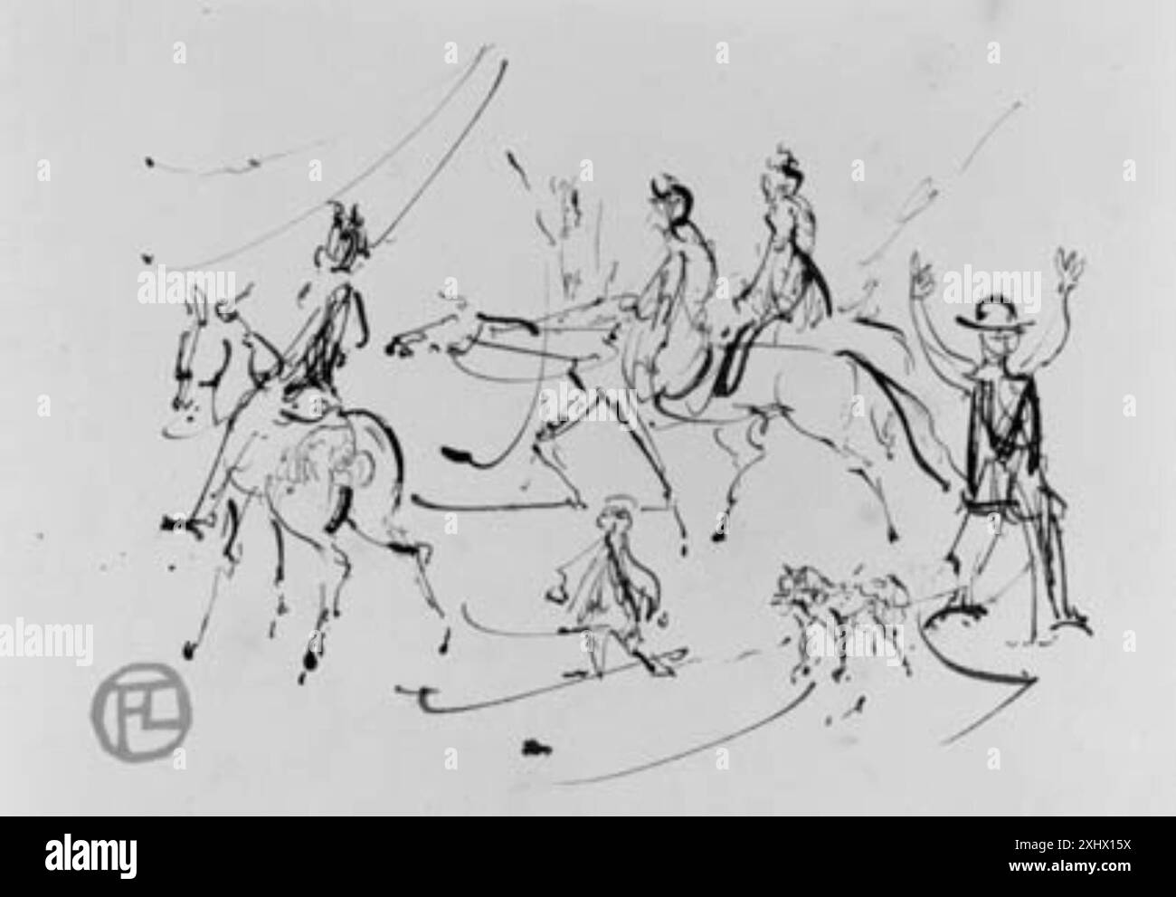 Drawing by henri de toulouse lautrec Black and White Stock Photos ...