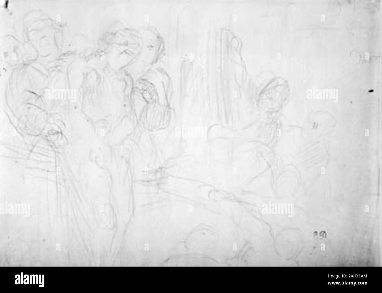 Drawing by eugene delacroix 1798 1863 Black and White Stock Photos ...