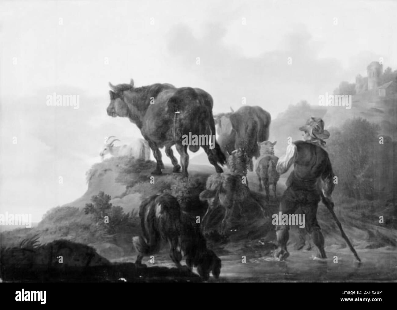David shepherd painting Black and White Stock Photos & Images - Alamy