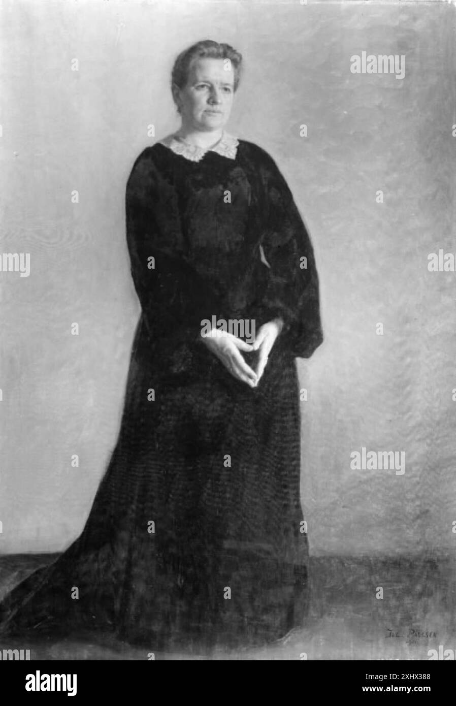 A portrait painting by Julius Paulsen (1860–1940) depicting Harriet ...