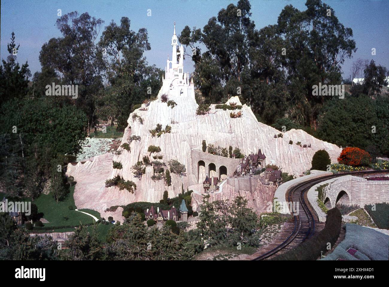 Model of Cinderella's Castle in Fantasyland in the original DISNEYLAND ...