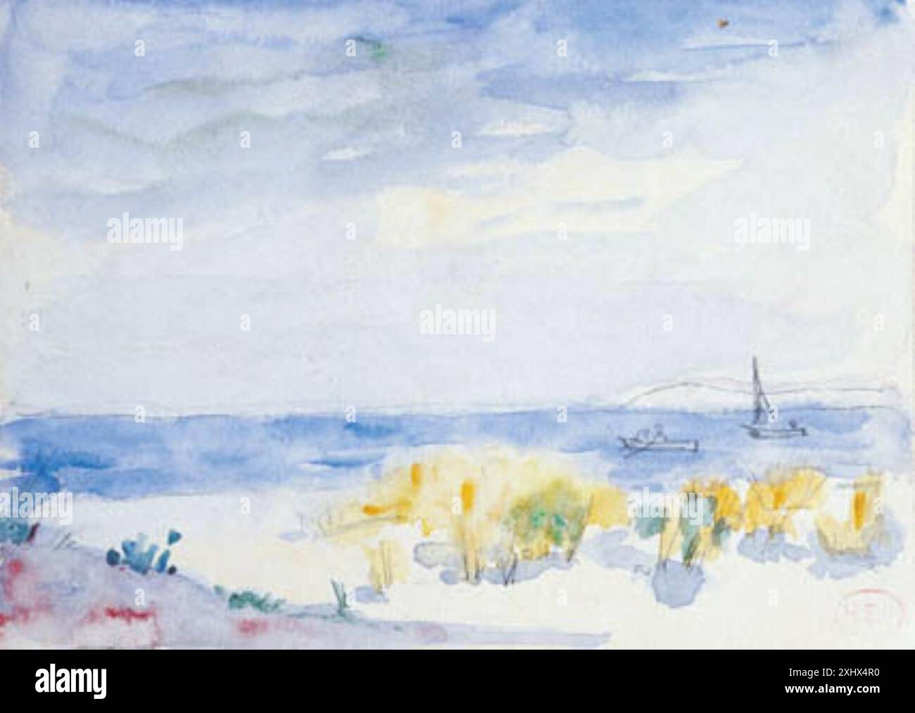 Sea landscape Cross, Henri Edmond 1856 - 1910 Drawing French drawings ...