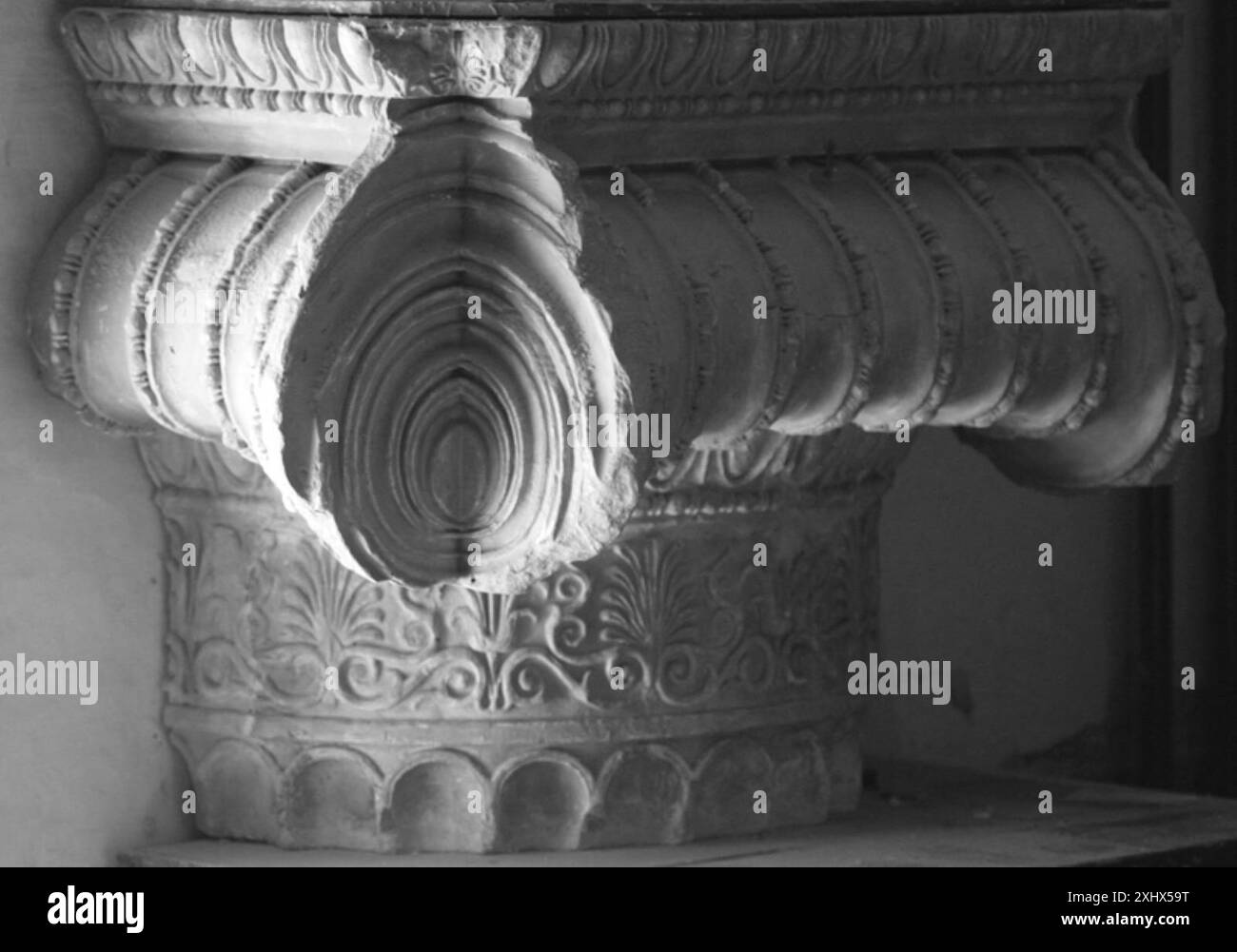 Ionic corner capitals, in -half half Unknown Sculpture related to ...