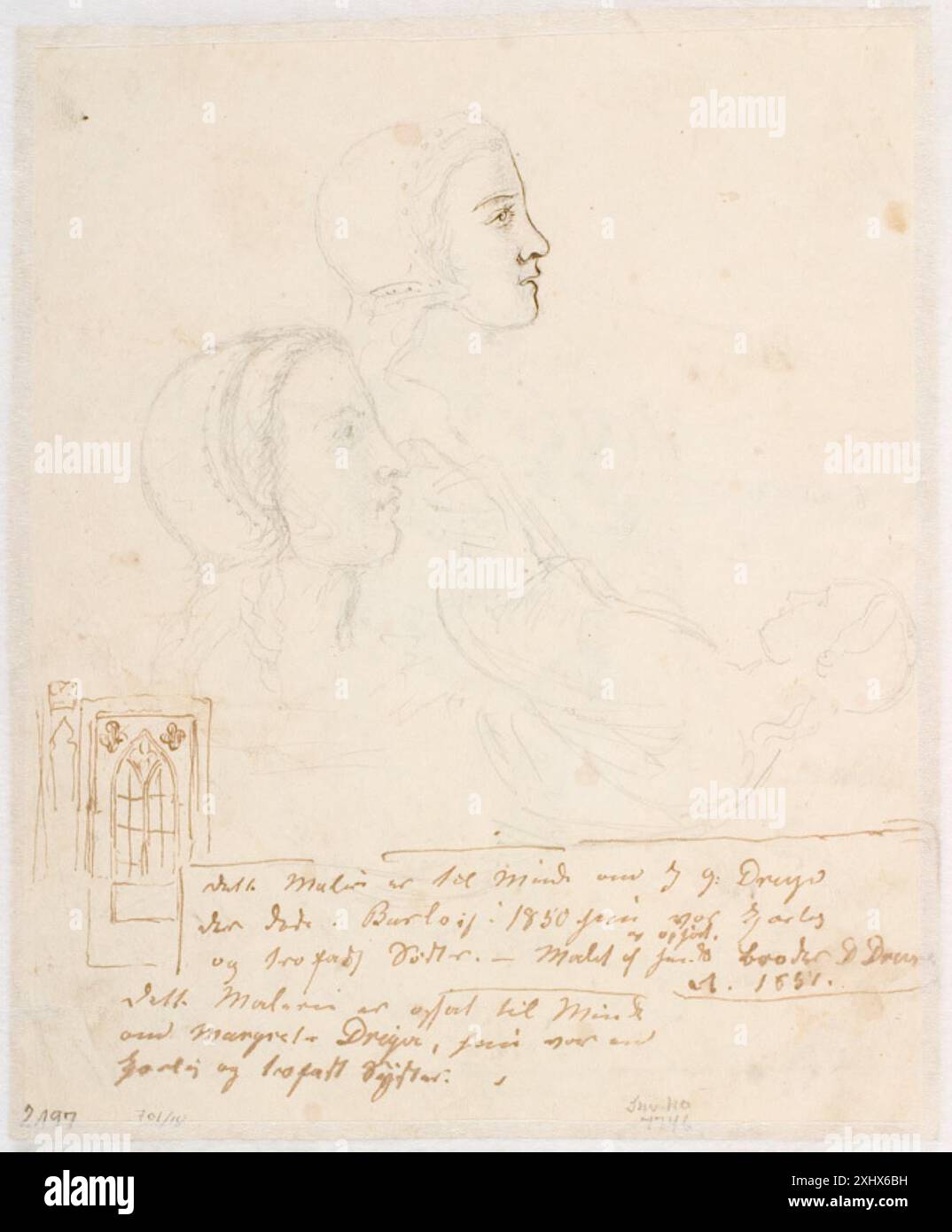 Detail studies to Marsk Stig's daughters Dreyer, Dankvart 1816 - 1852 ...