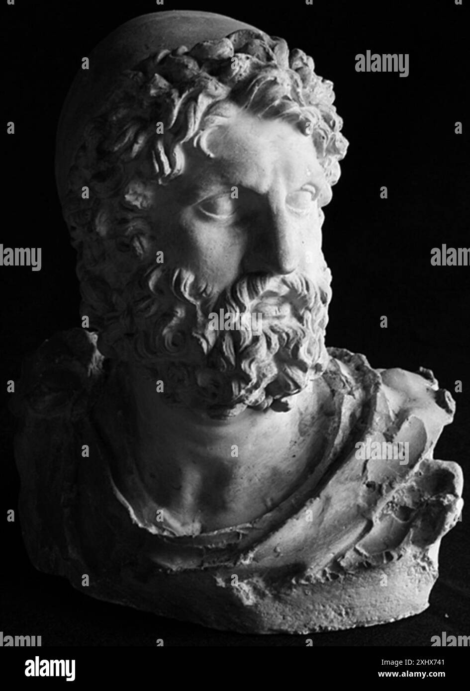 Bust from statue. Odysseus with the head with Pilos turned toward his left undefined Bust Buste ...