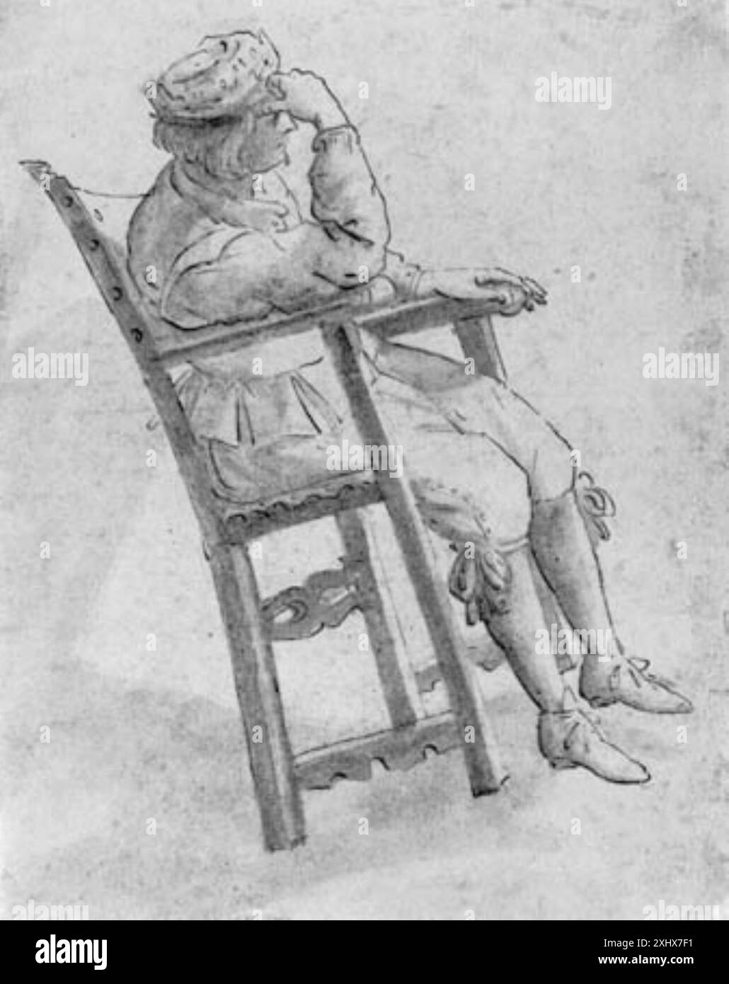 Drawing man resting on Black and White Stock Photos & Images - Alamy