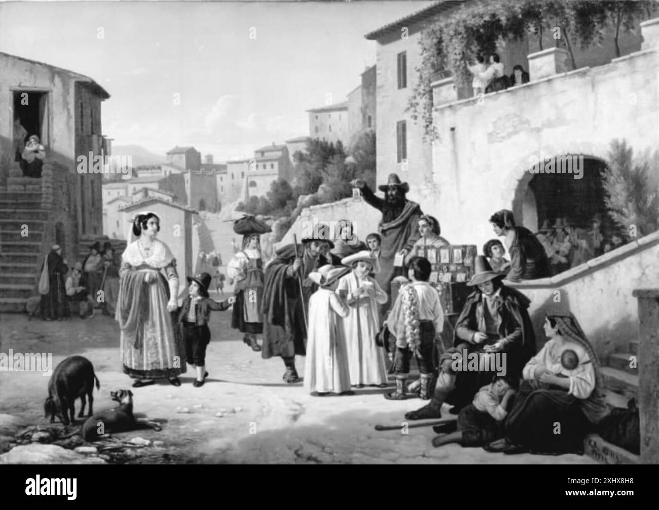 A Relic Dealer in Olevano Raadsig, Peter 1806 - 1882 Painting '800 ...