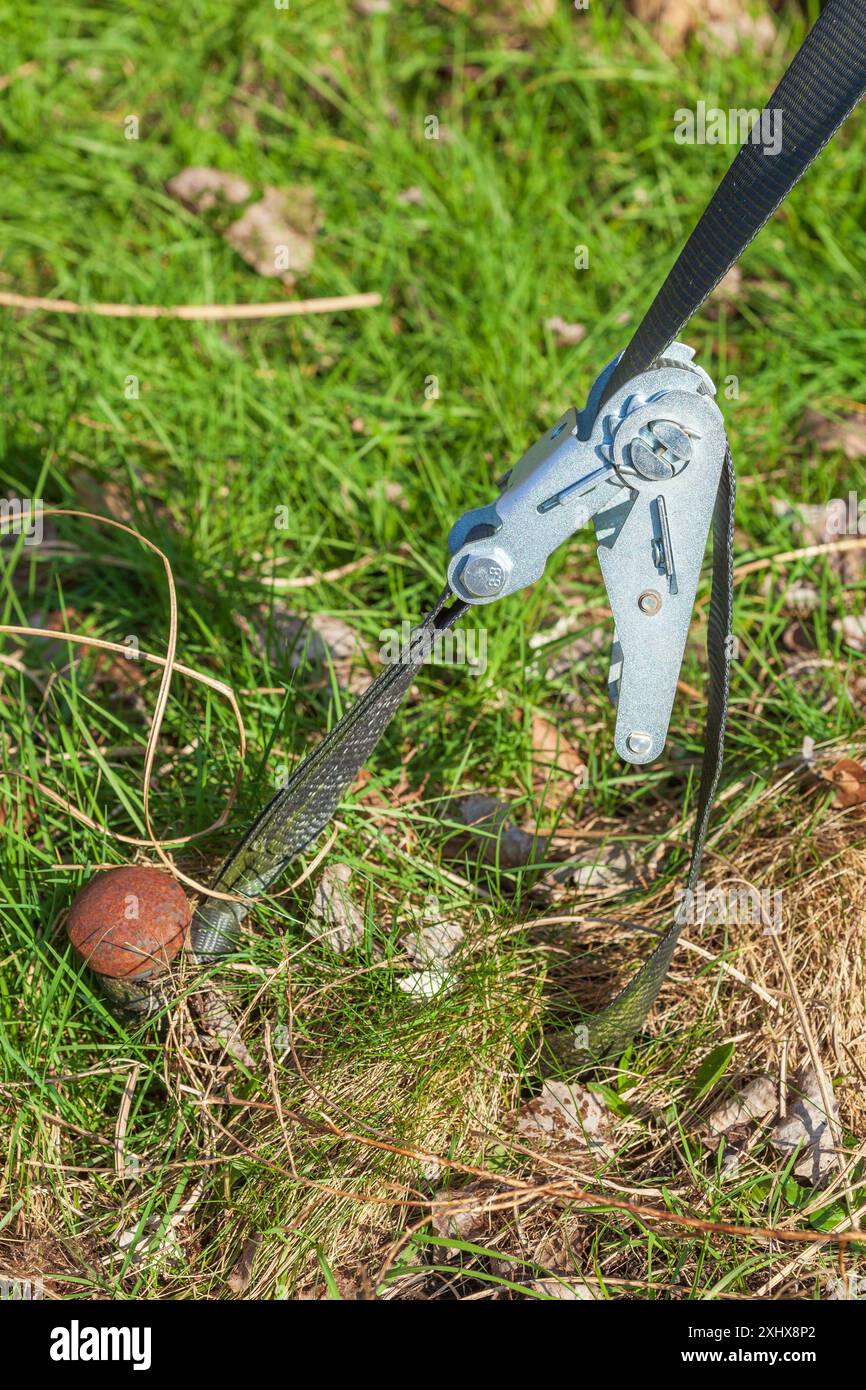 Lashing strap ratchet hi-res stock photography and images - Alamy