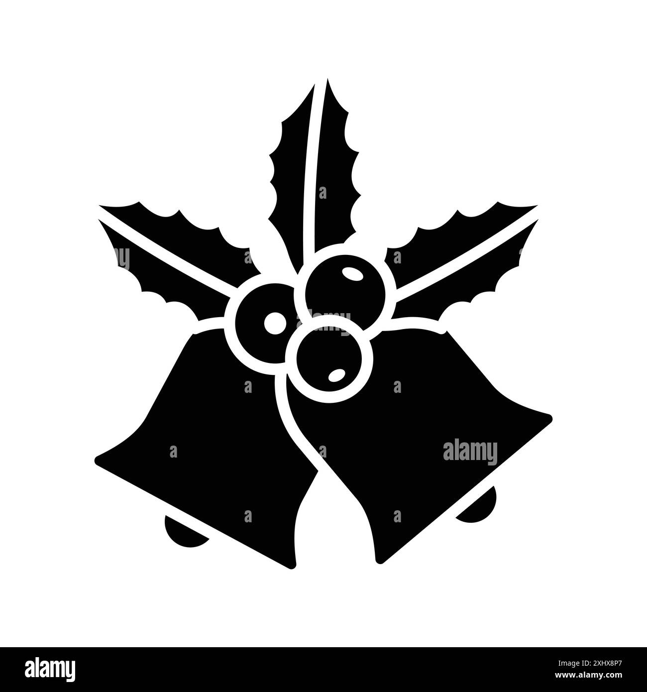 christmas bell icon vector design template in white background Stock ...