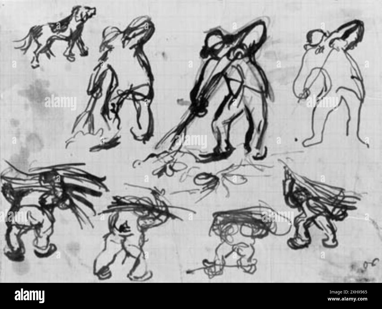 19th century sketch men Black and White Stock Photos & Images - Alamy