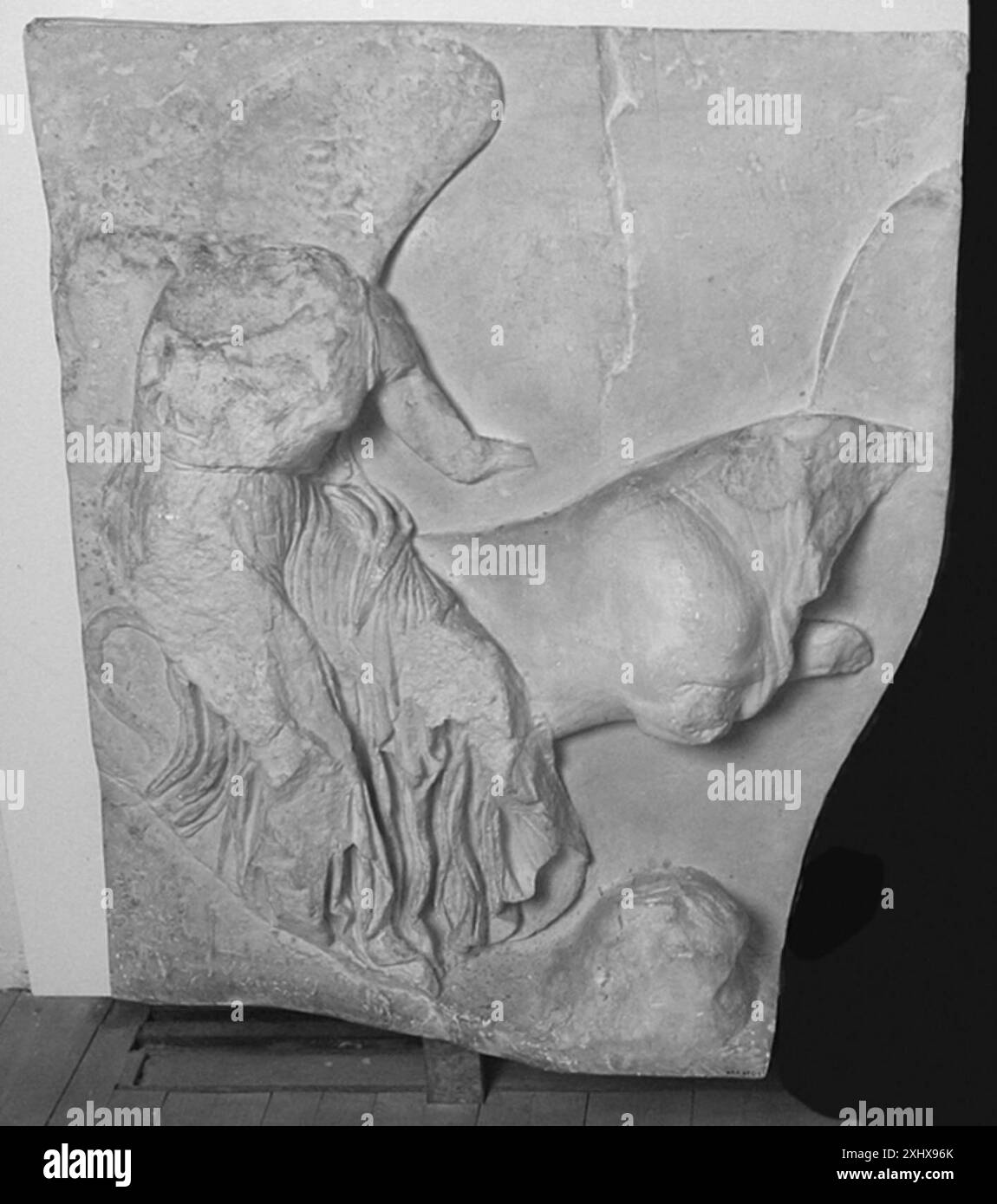 Relief depicting Nike with a bull, showing mythological figures ...