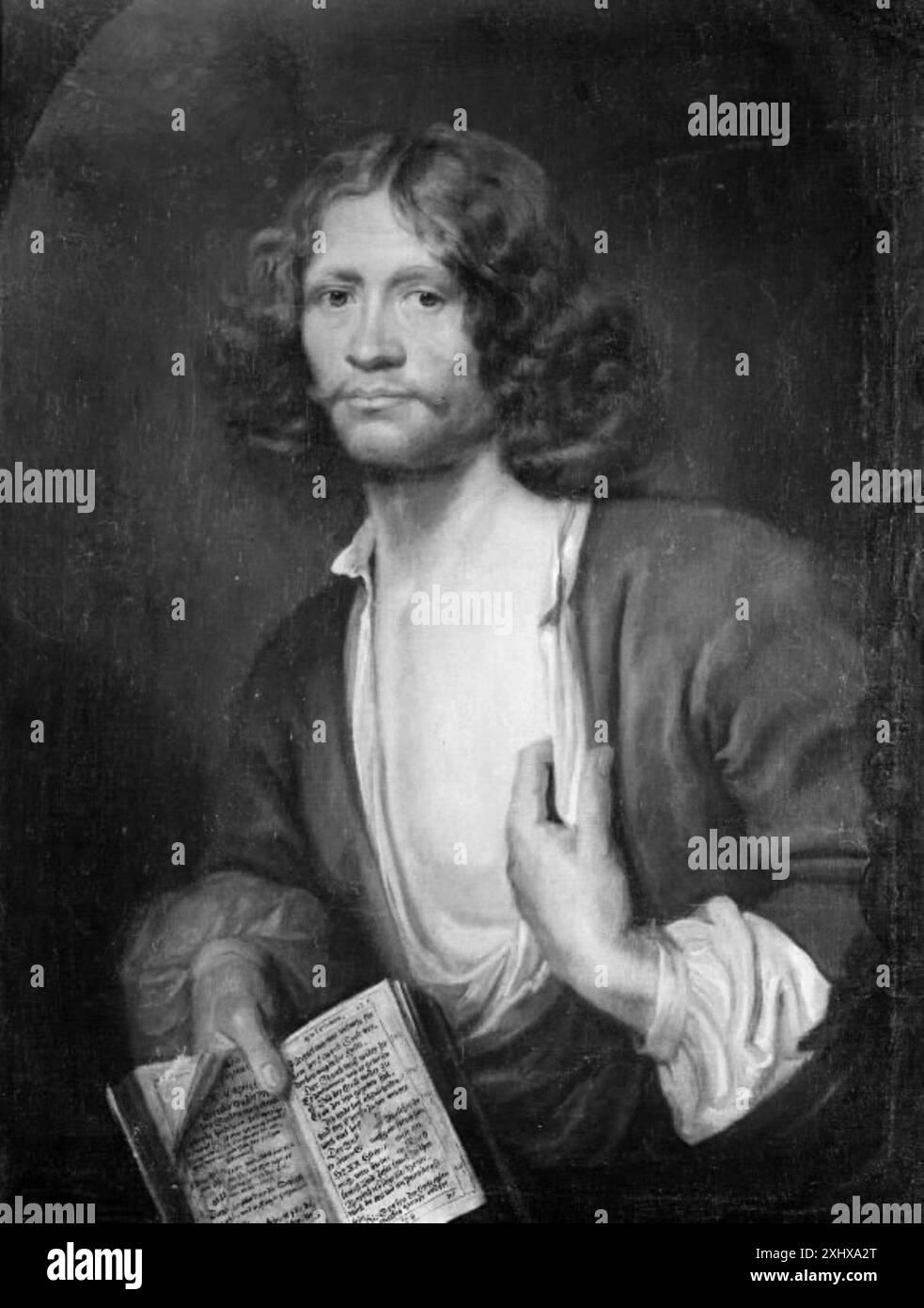 A painting depicting a Holstein nobleman who fasted for 40 days, artist ...