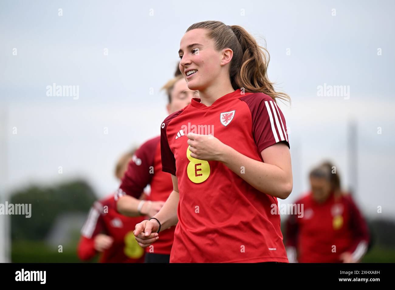 CARDIFF, WALES - 15 JULY 2024: Wales' Carrie Jones during a training ...