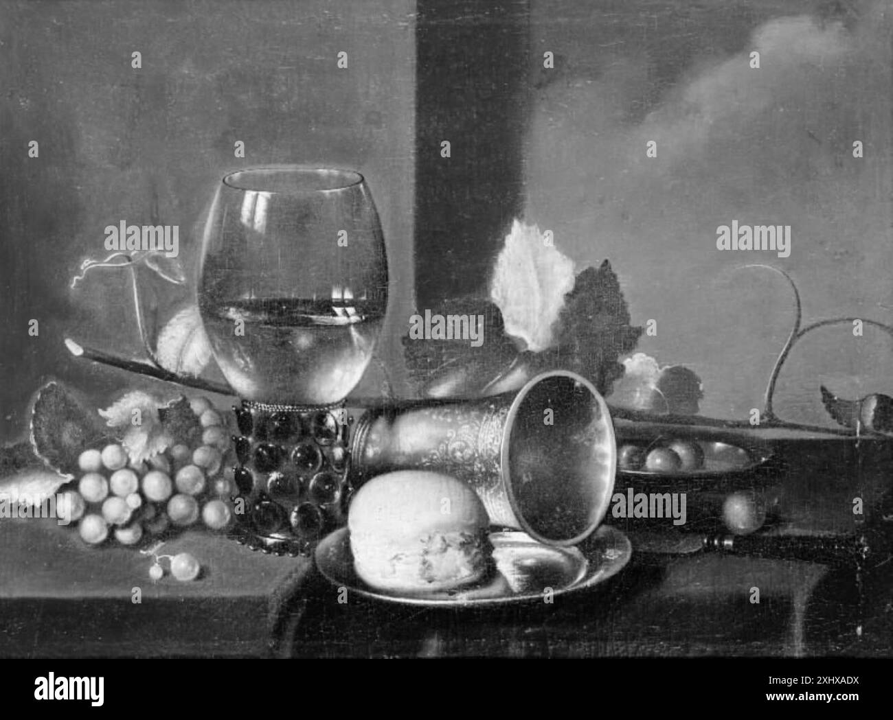 A painting by Gerret Willemsz Heda (1612-1649) depicting a still life ...