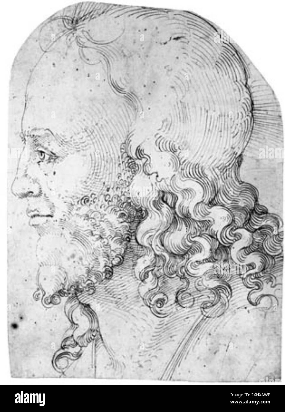 Head of Christ in profile to the left Beham, Hans Sebald 1500 - 1550 ...