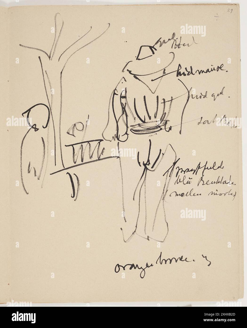 Composition study with color notes Jerichau (II), J.A. 1890 - 1916 ...